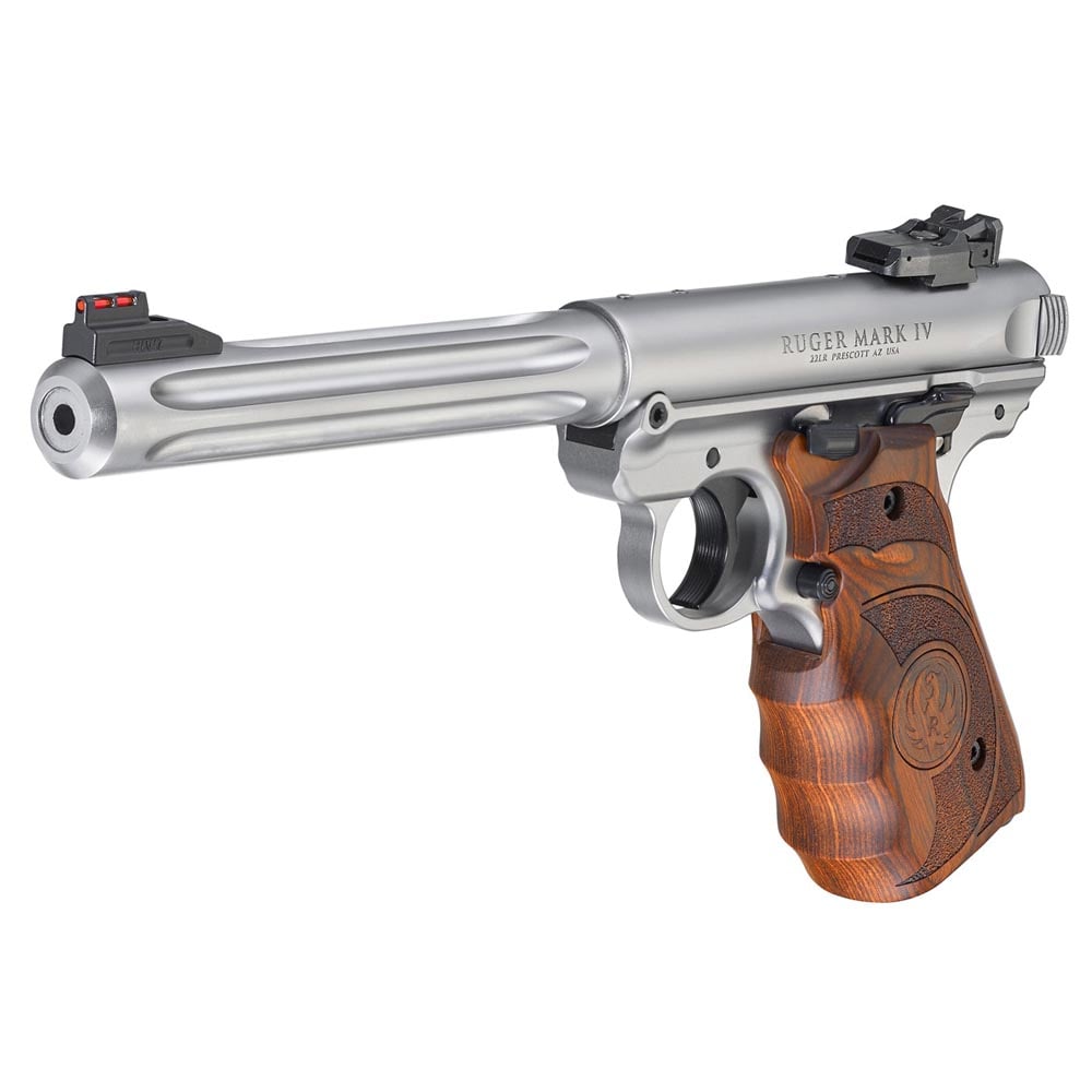 Ruger MKIV Hunter Stainless w/ Target Grips — Delta Mike Ltd