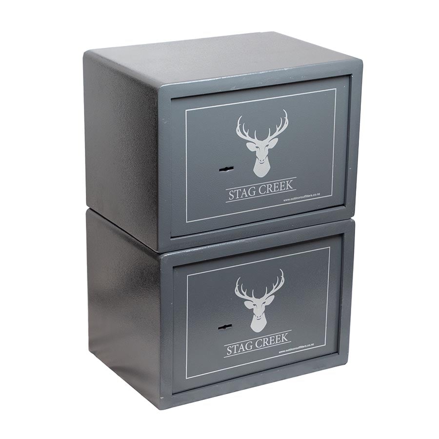 Stag Creek Grey Double Pistol Safe — Delta Mike Ltd