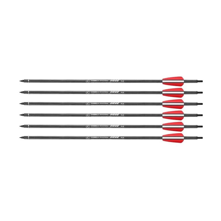EK 15.5" Carbon Bolts For Siege 300 Crossbow 6 Pack — Delta Mike Ltd