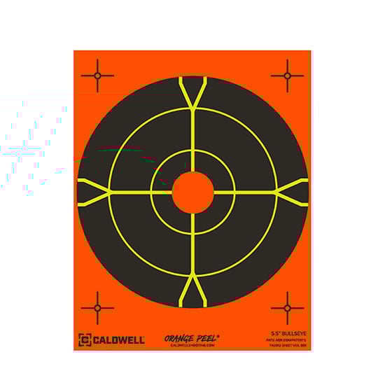 CALDWELL ORANGE PEEL TARGET 5.5" BULLSEYE - 10 PACK — Delta Mike Ltd