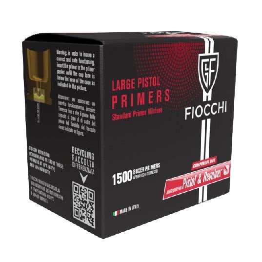FIOCCHI LARGE PISTOL PRIMERS — Delta Mike Ltd